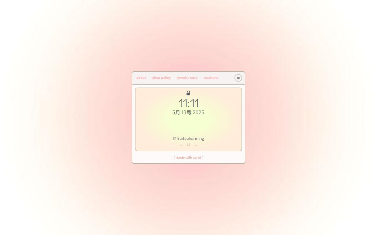 fruitscharming's caard